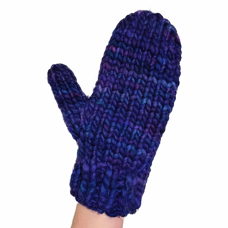 EASY BULKY MITTENS | My First Super Bulky Easy Mittens Knitting Pattern ...