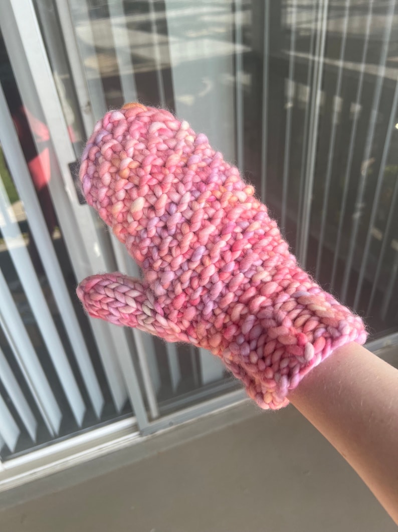 Super Bulky Textured Easy Mittens Knitting Pattern First Mittens ...
