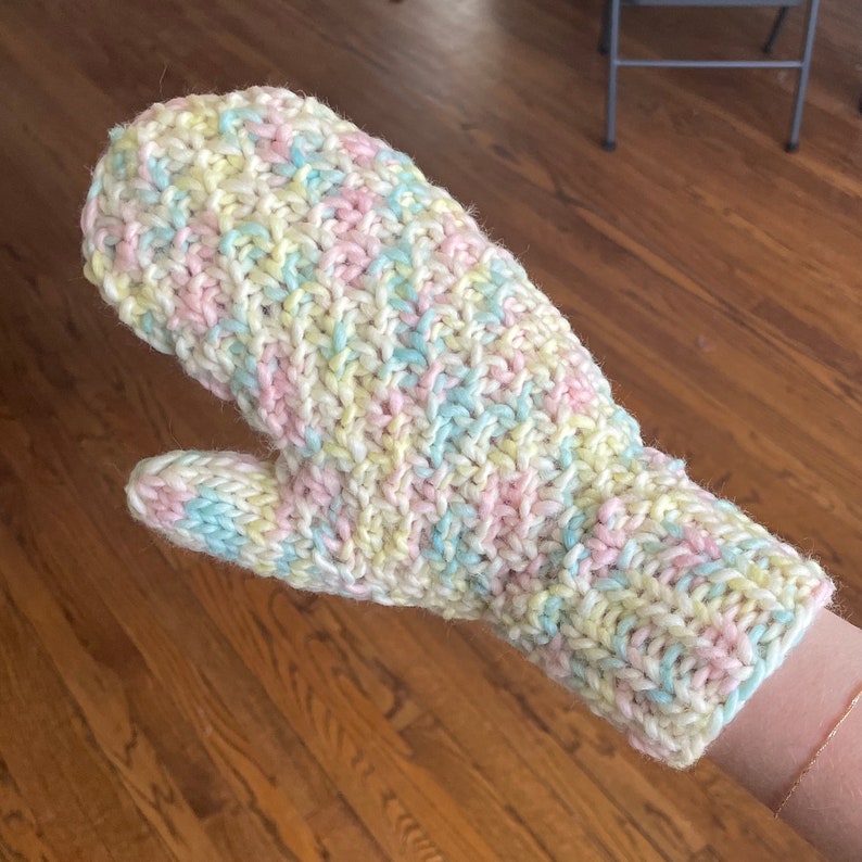 Simple Knitting Pattern Easy Bulky Chunky Mittens Knitting Pattern
