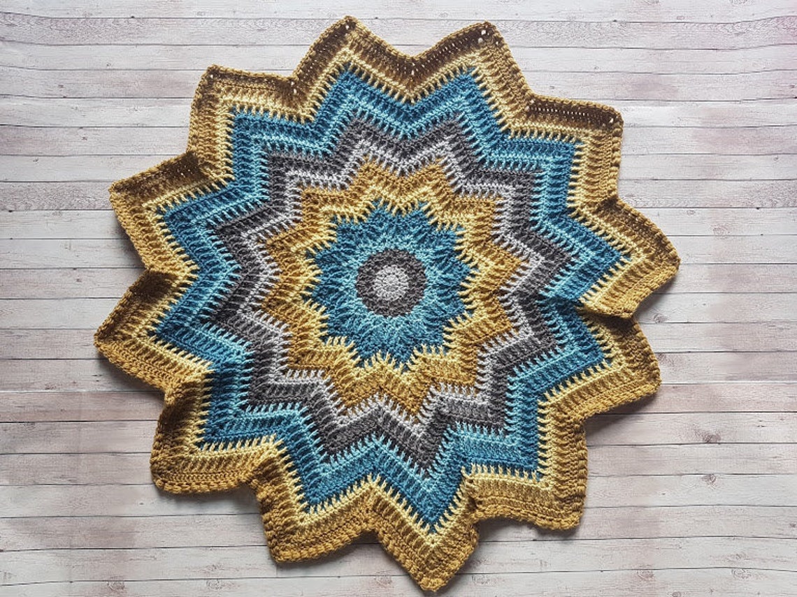 Mystical Star Blanket - Crochet Pattern - Star Blanket - UK Terms - PDF ...