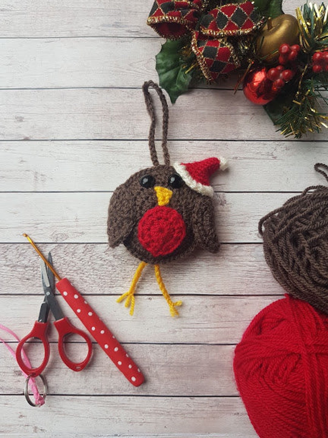 Christmas Robin Tree Decoration - Etsy