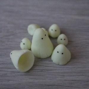 Tiny Ghost, Spooky Gift, Polymer Clay Ghost, Miniature Ghost, Cute ...
