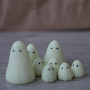 Tiny Ghost, Spooky Gift, Polymer Clay Ghost, Miniature Ghost, Cute ...