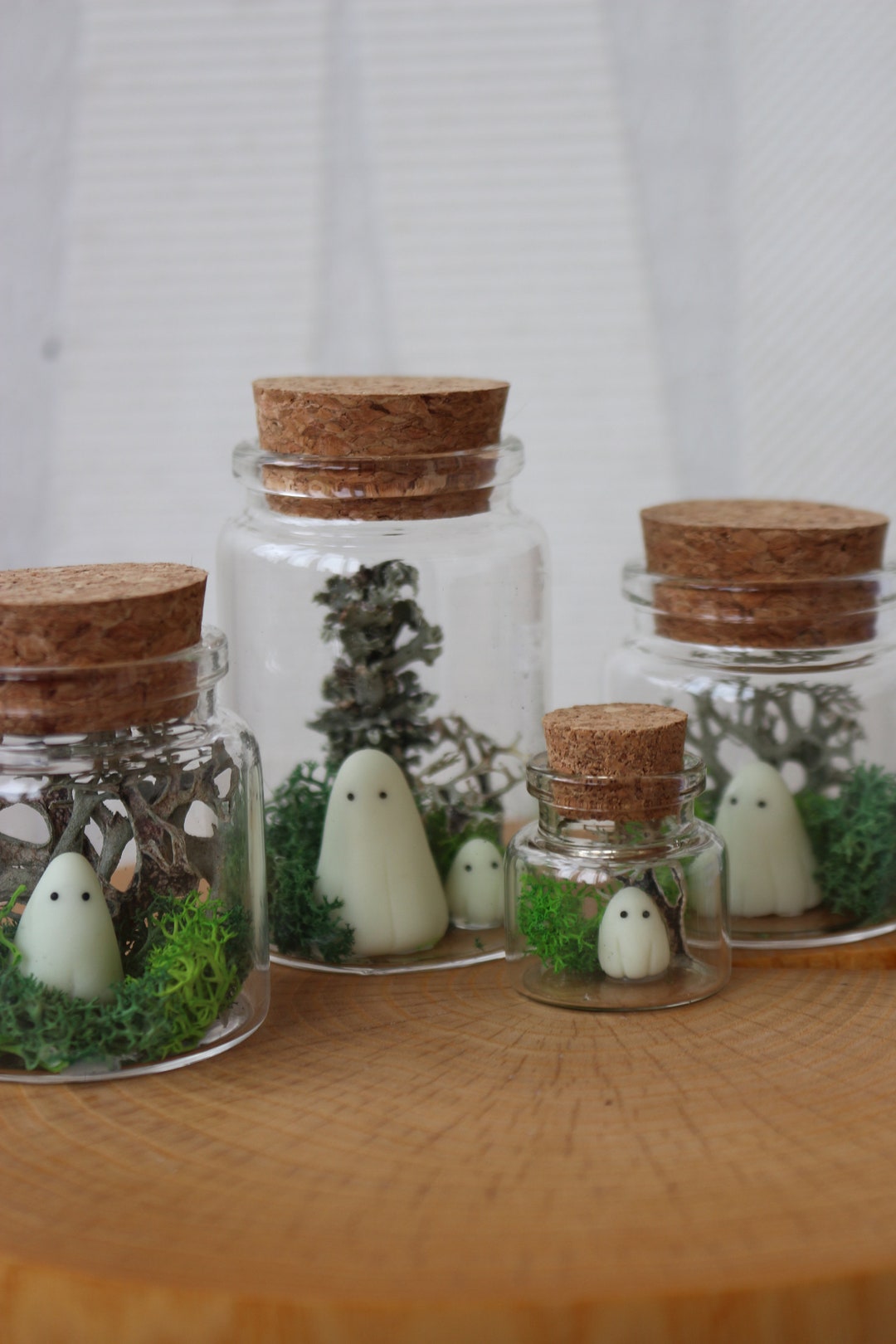 Ghost in a Jar, Pet Ghost in Bottle, Spooky Gift, Polymer Clay Ghost ...