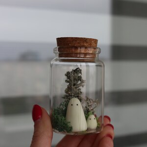 Ghost in a Jar, Pet Ghost in Bottle, Spooky Gift, Polymer Clay Ghost ...