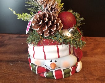 Ceramic snowman | Etsy