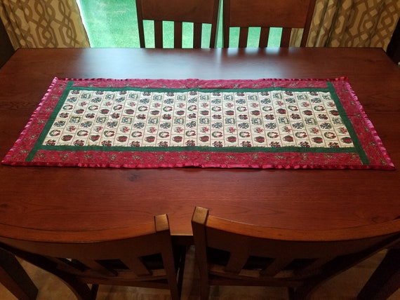 Postage Stamp Christmas Table Runner | Etsy