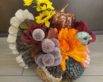 Large Ceramic Turkey Centerpiece - Etsy