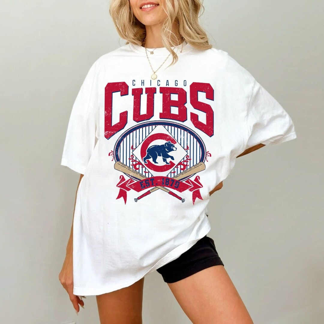 Vintage Chicago Cubs EST 1870 Shirt, Chicago Cubs Shirt, Chicago ...