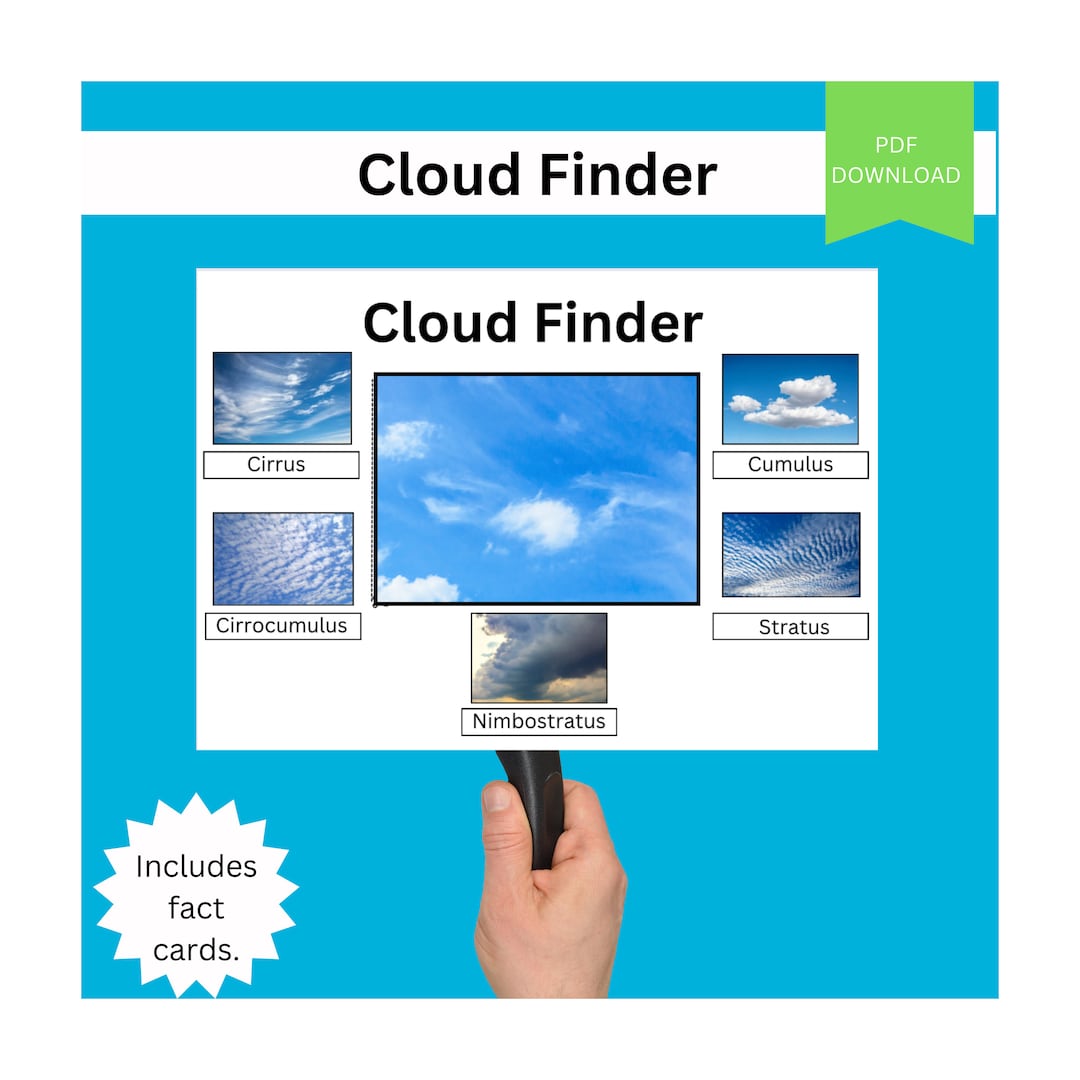 Cloud Finder Printable Cloud Identification Early Years Resources Cloud ...