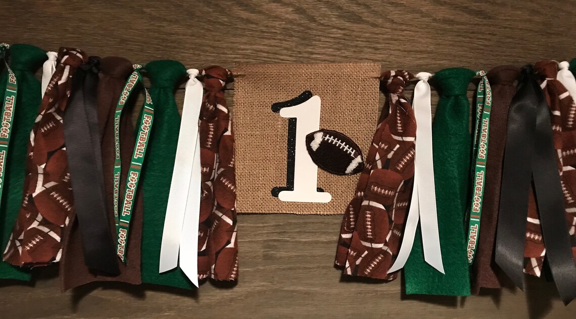 Football First Birthday High Chair Banner Touchdown First Down - Etsy