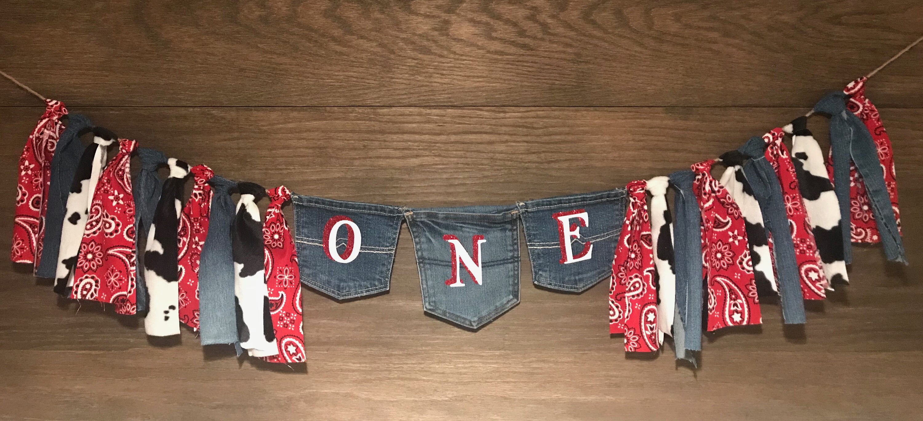 Cowboy 1st Birthday Banner Saddle Up Howdy Partner Jean | Etsy