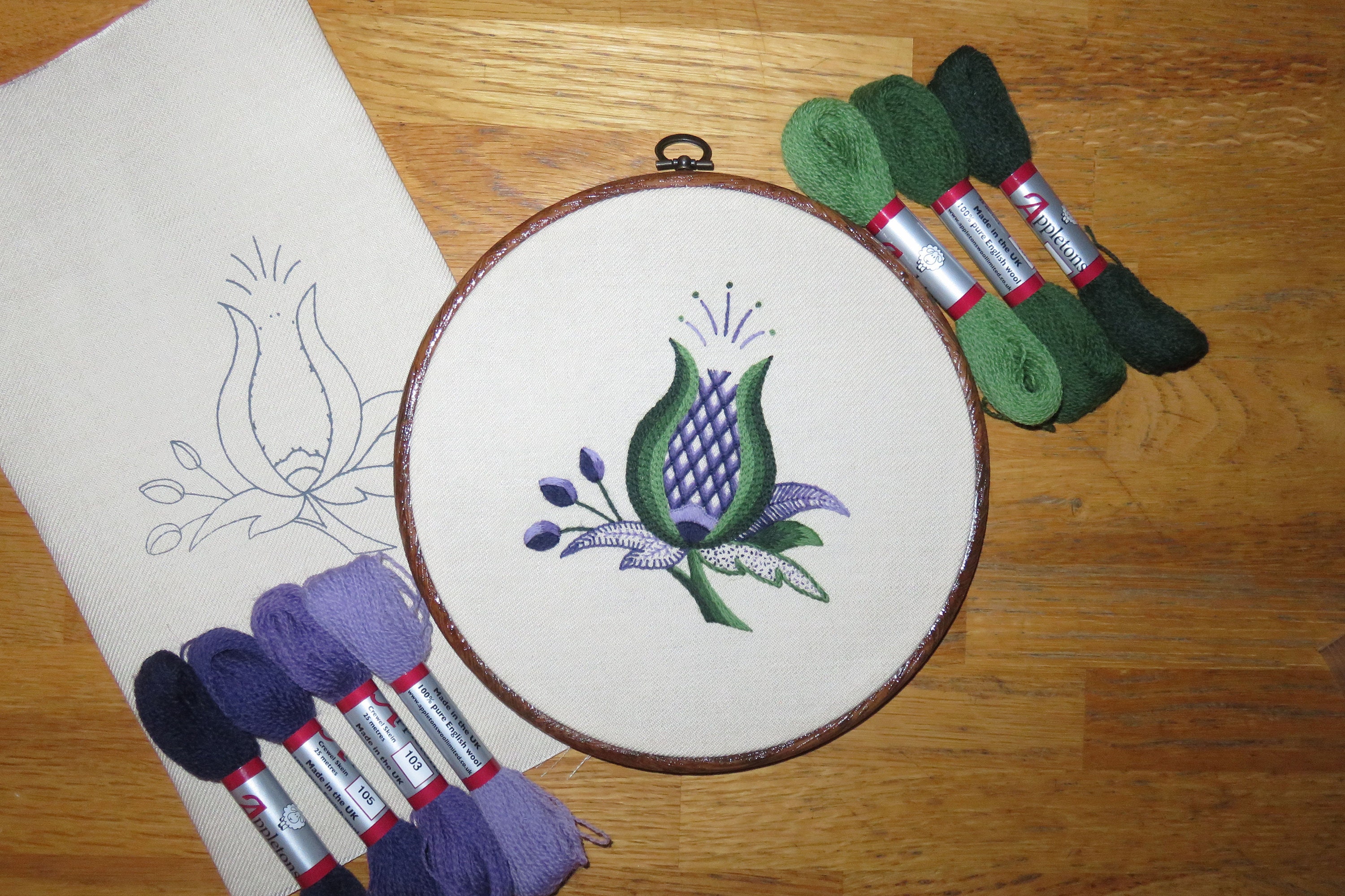 Embroidery Kit Thistle embroidery kit ideal gift. Includes | Etsy