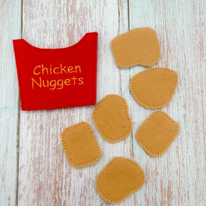 Felt Play Food - Chicken Nugget Set - Handmade Felt Food - Etsy