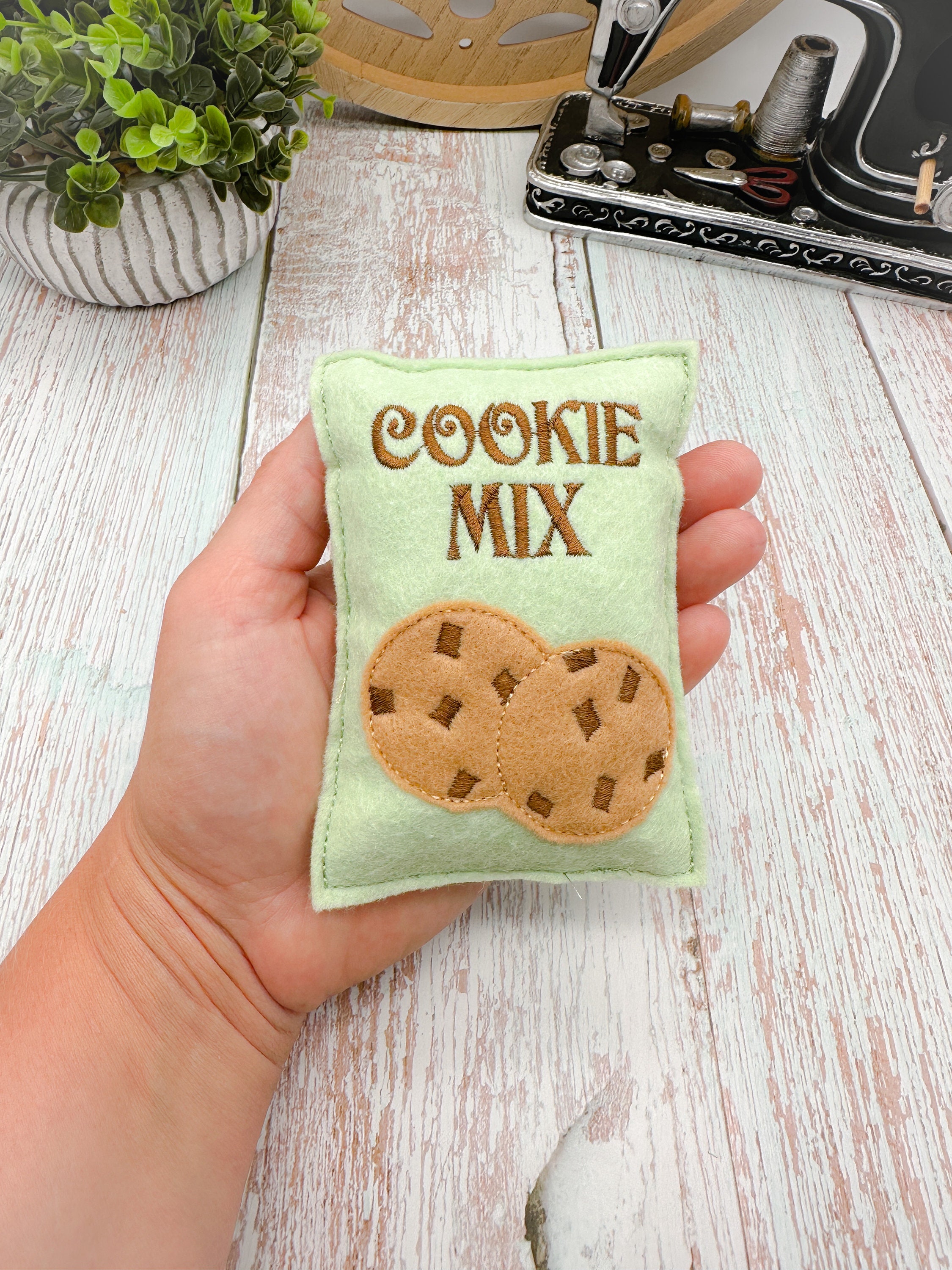 Felt Play Food - Chocolate Chip Cookie Baking Set - Pretend Play ...