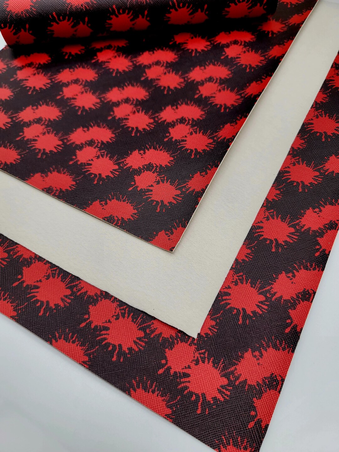 Blood Splatter Horror Goth Printed Faux Leather Sheets DD006 - Etsy