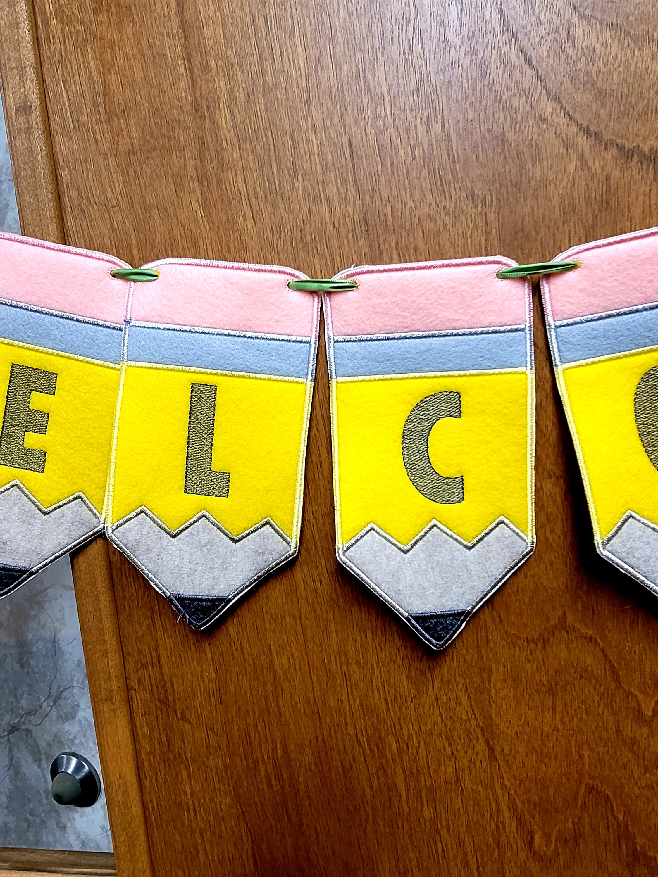 Welcome Pencil Sign for Door or Wall School Teacher | Etsy