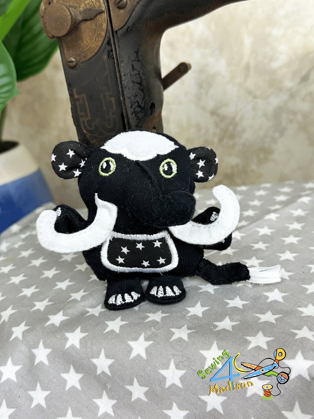 Wooly Mammoth Stuffie - Handmade Stuffed Animal Elephant Stuffy Toy ...