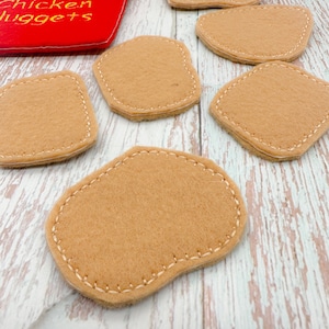 Felt Play Food - Chicken Nugget Set - Handmade Felt Food - Etsy