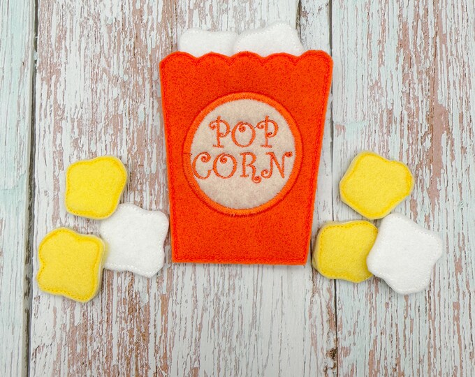 Felt Play Food - Popcorn With Pouch Set - Etsy