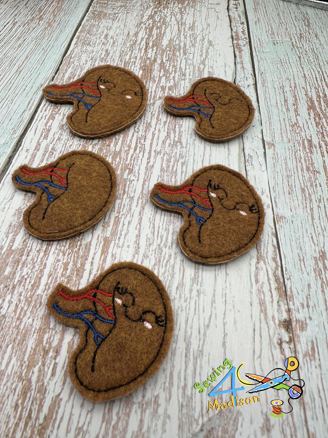 Kidney Feltie - Felt Feltie - Pretend Play - Felt Board Accessories - Etsy