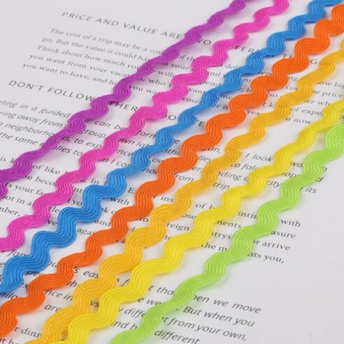 Rik Rak Ribbon 8mm Multicolor Terylene Ribbon Ric Rac Zig Zag - Etsy