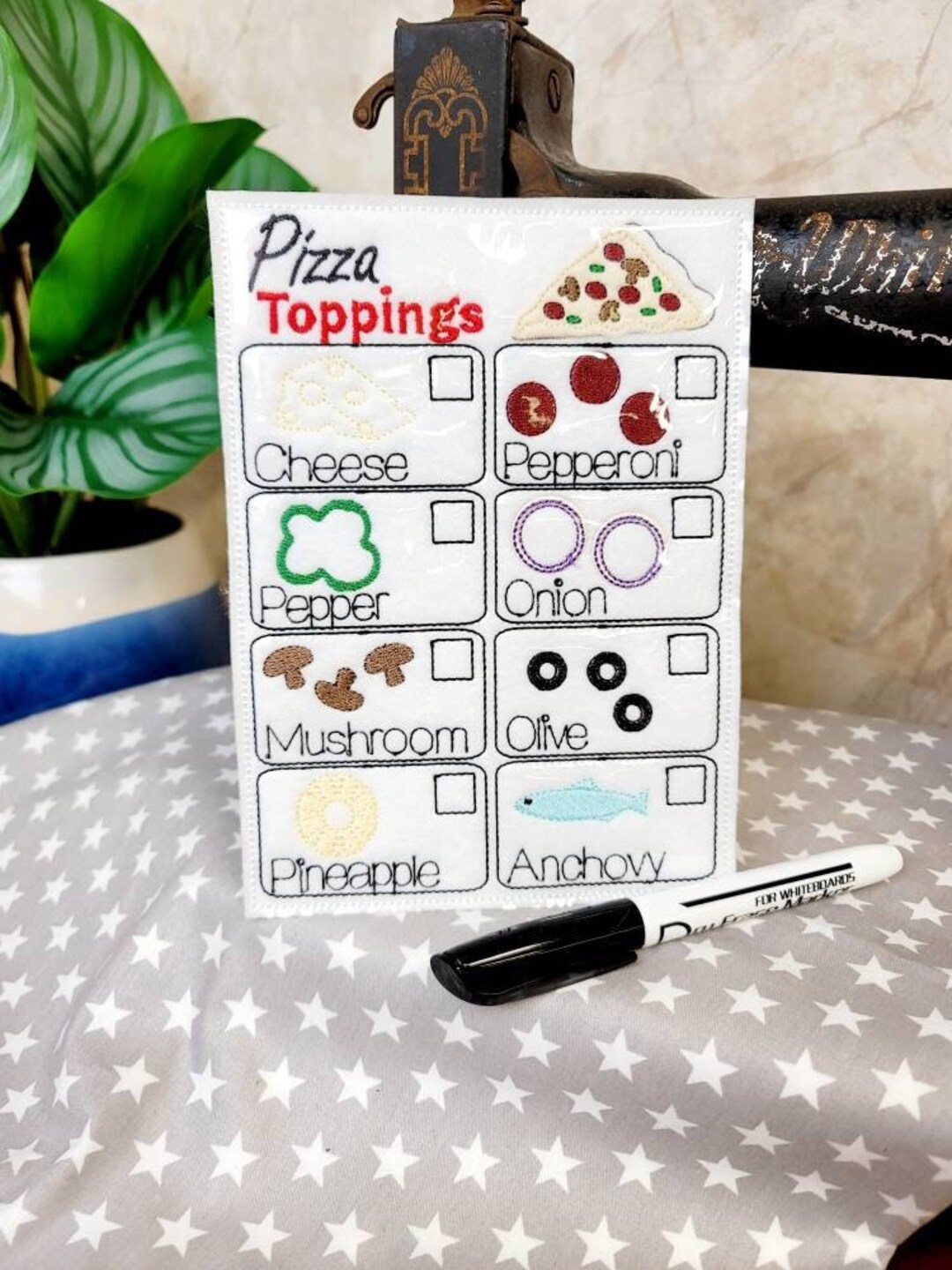 Pretend Play Pizza Menu With Marker - Etsy