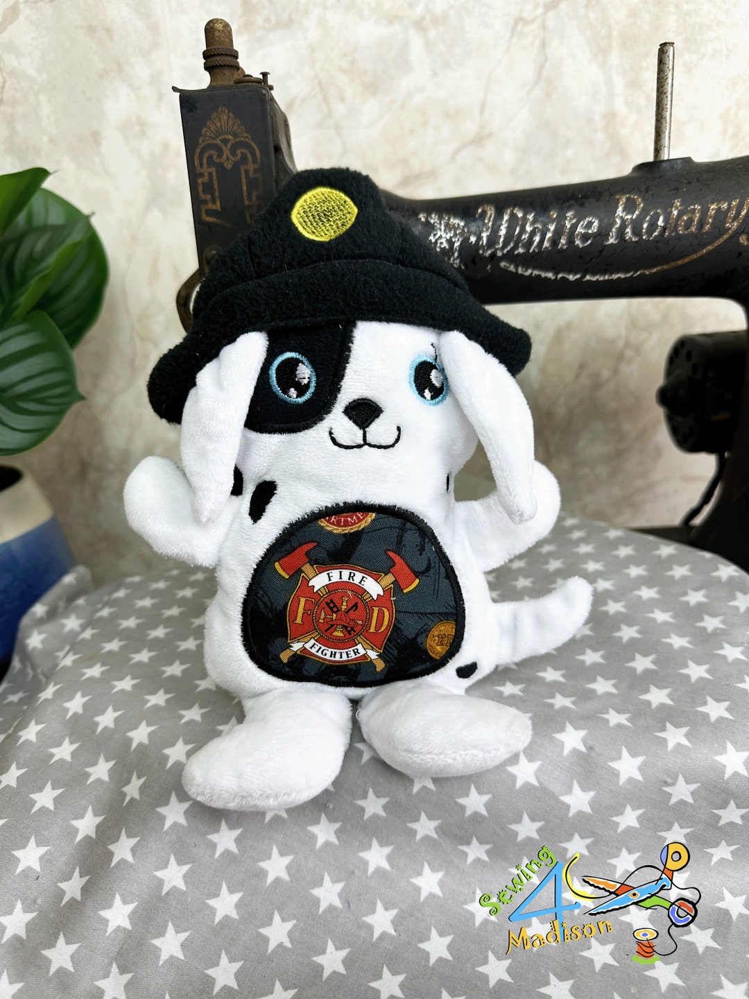 Dalmatian Fire Department Stuffie Handmade Plush - Child's Gift ...