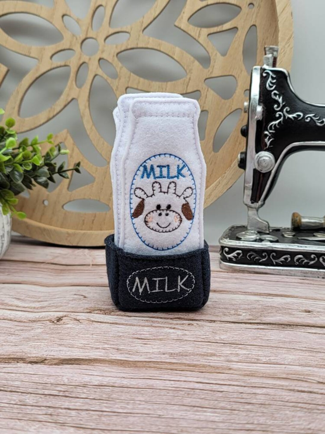 Felt Play Food - Milk Bottle and Crate - Pretend Play Food - Felt Milk ...