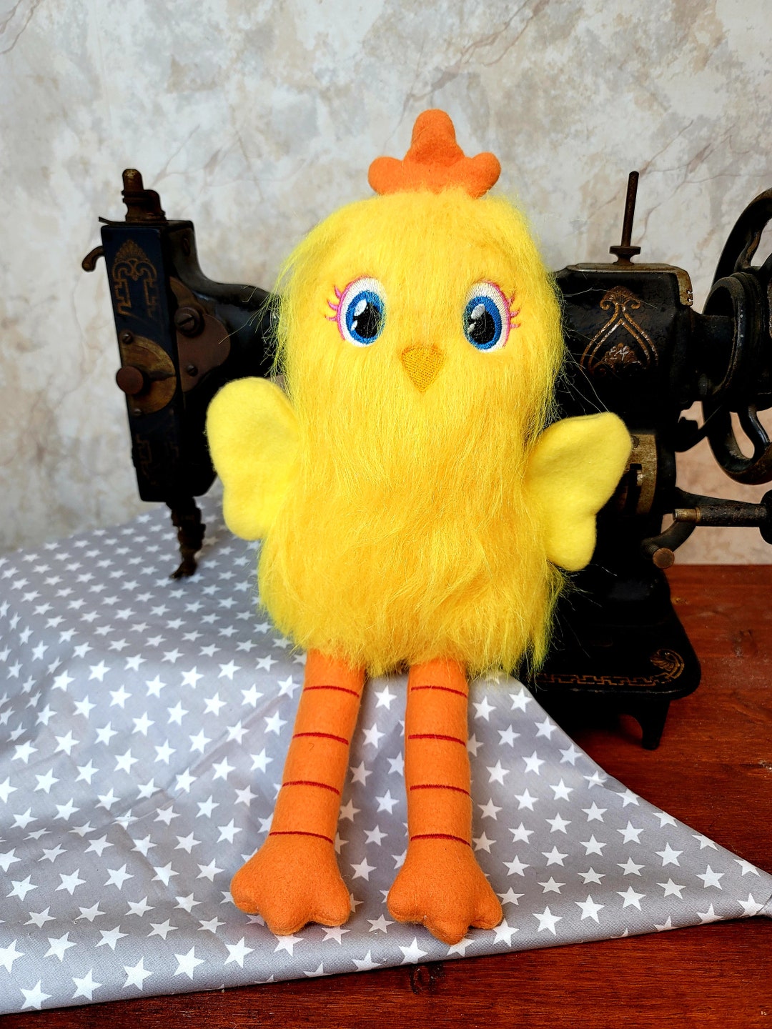 Chicken Stuffie Handmade Stuffed Animal Bird Stuffy Toy Plushie - Farm ...