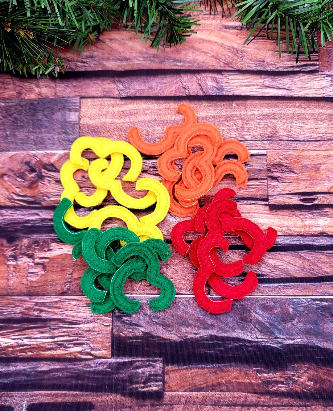 Embroidered Felt Play Kitchen Food Bell Pepper Slices - Etsy