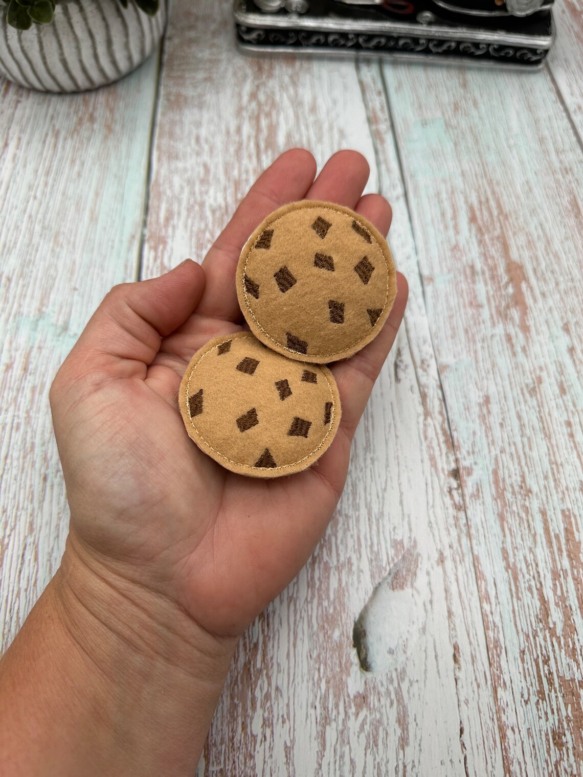 Felt Play Food - Chocolate Chip Cookie Baking Set - Pretend Play ...