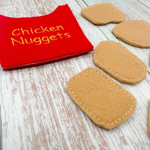 Felt Play Food - Chicken Nugget Set - Handmade Felt Food - Etsy