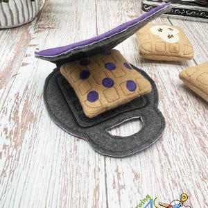 Felt Play Food Waffle Maker Playset Felt Waffles - Etsy