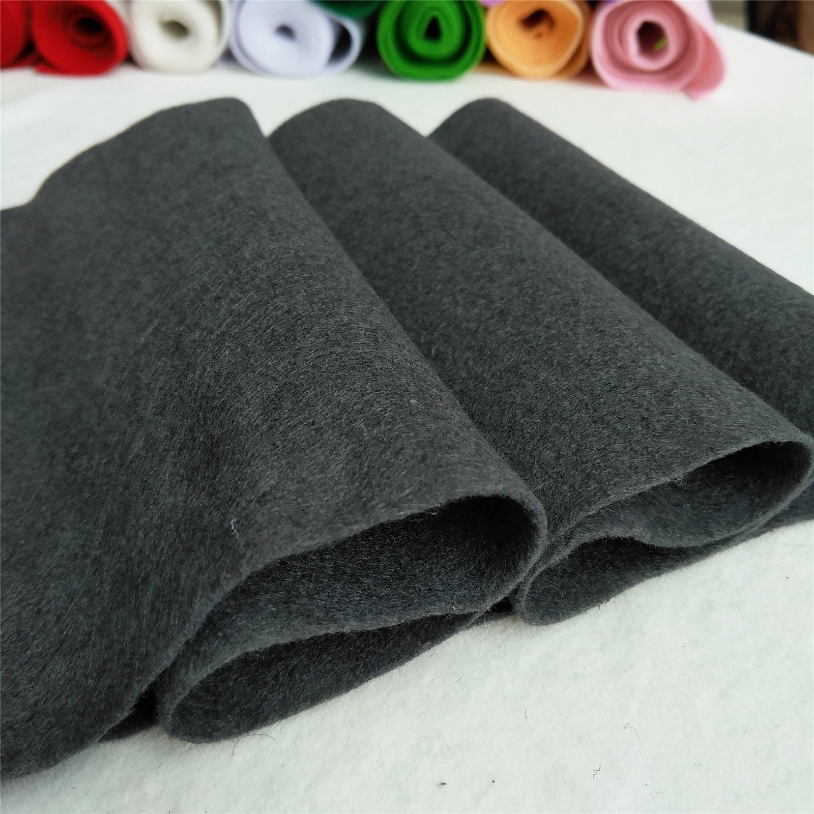 Dark Gray Soft Felt 1.4mm Mini Roll 8 X 36 - Etsy