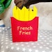 Embroidered Felt Play Food - French Fries With Pouch Pretend Play ...