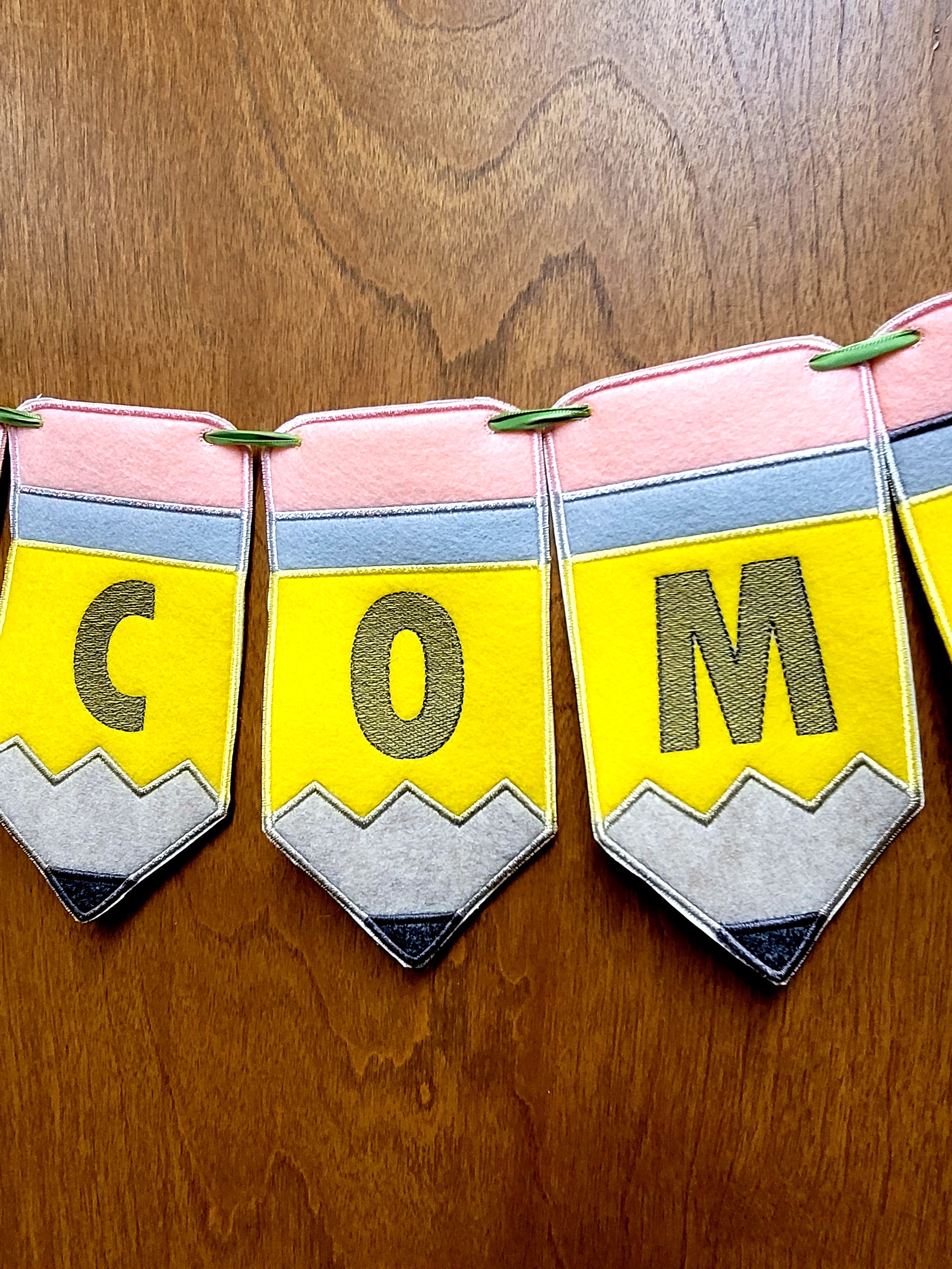 Welcome Pencil Sign for Door or Wall School Teacher | Etsy