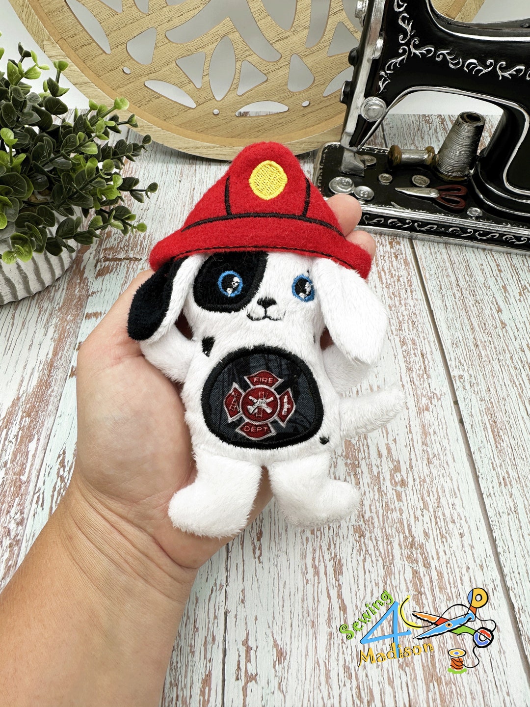 Dalmatian Fire Department Stuffie Handmade Plush - Child's Gift ...