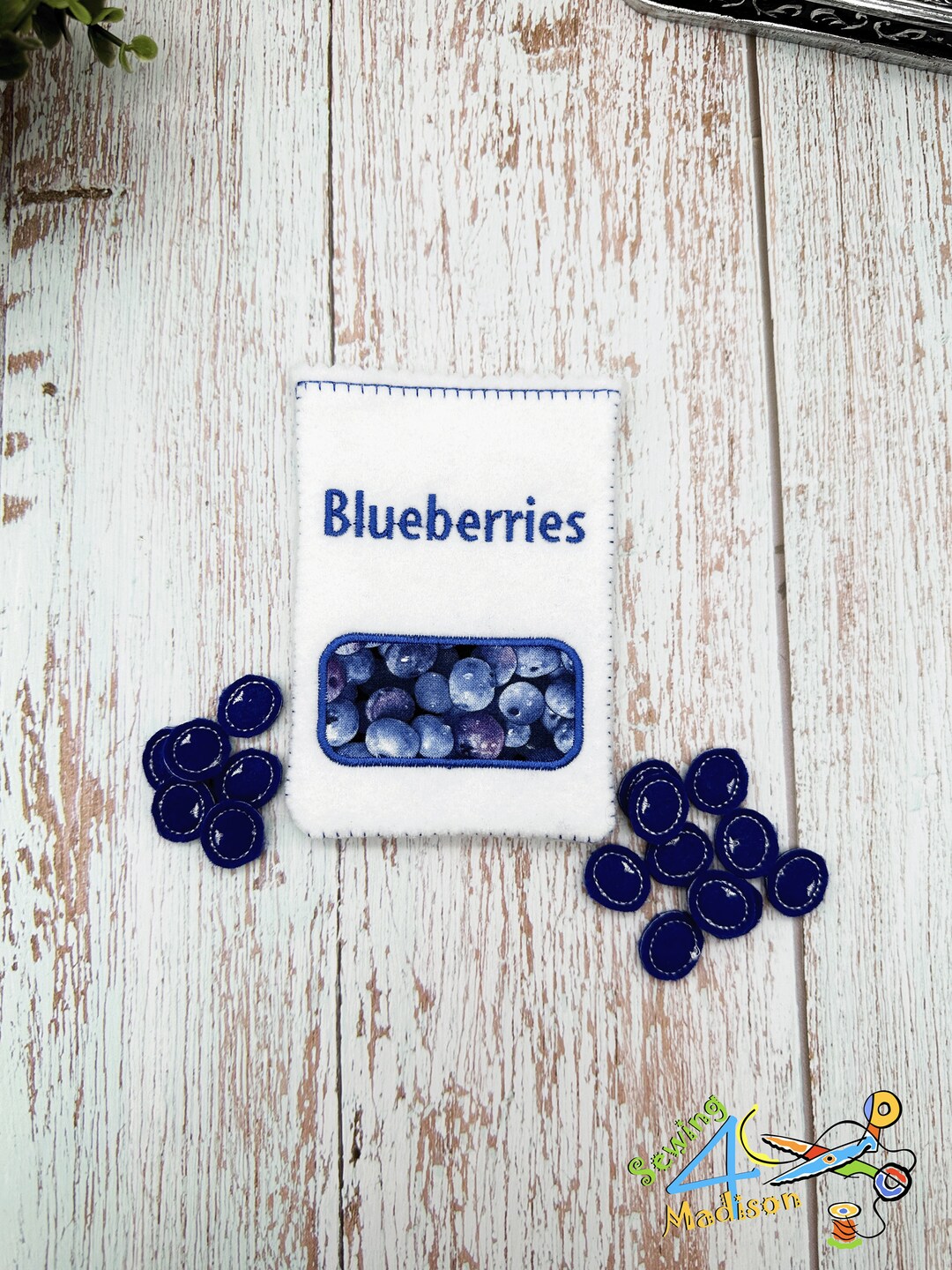 Felt Blueberries With Bag - Pretend Play Kitchen - Play Blueberries ...