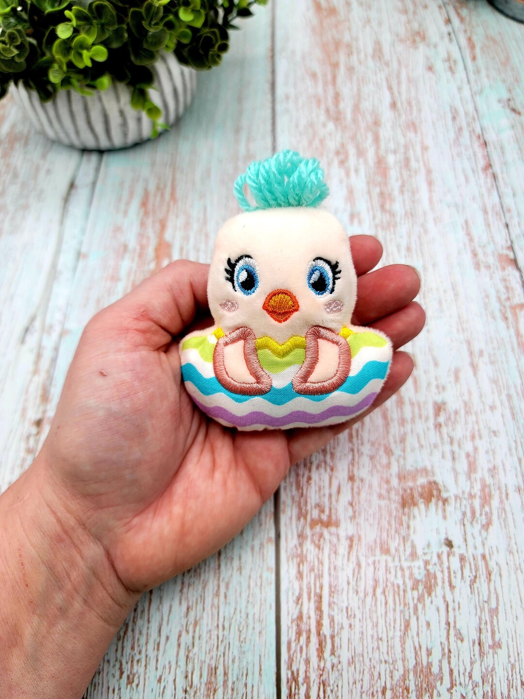 Stuffed Animal - Chick in Egg - Handmade Stuffed Animal Chicken Stuffy ...