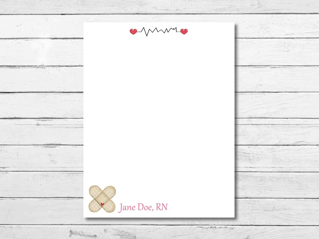 Personalized Nurse Notepad, Handmade Custom RN Notes, 48 Page ...