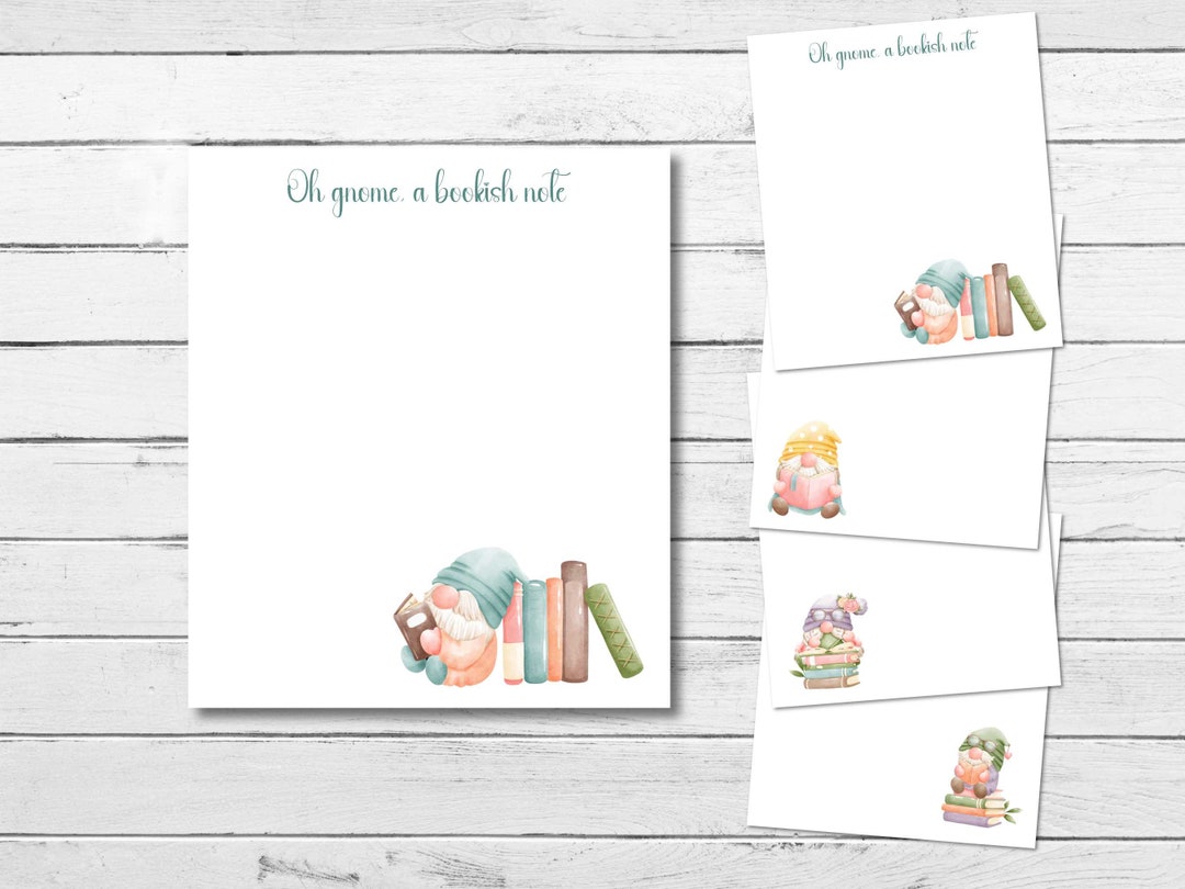 Mini Reading Gnome Notepad, Books Memo Pad, Approx. 3.65x4.25 Inches ...