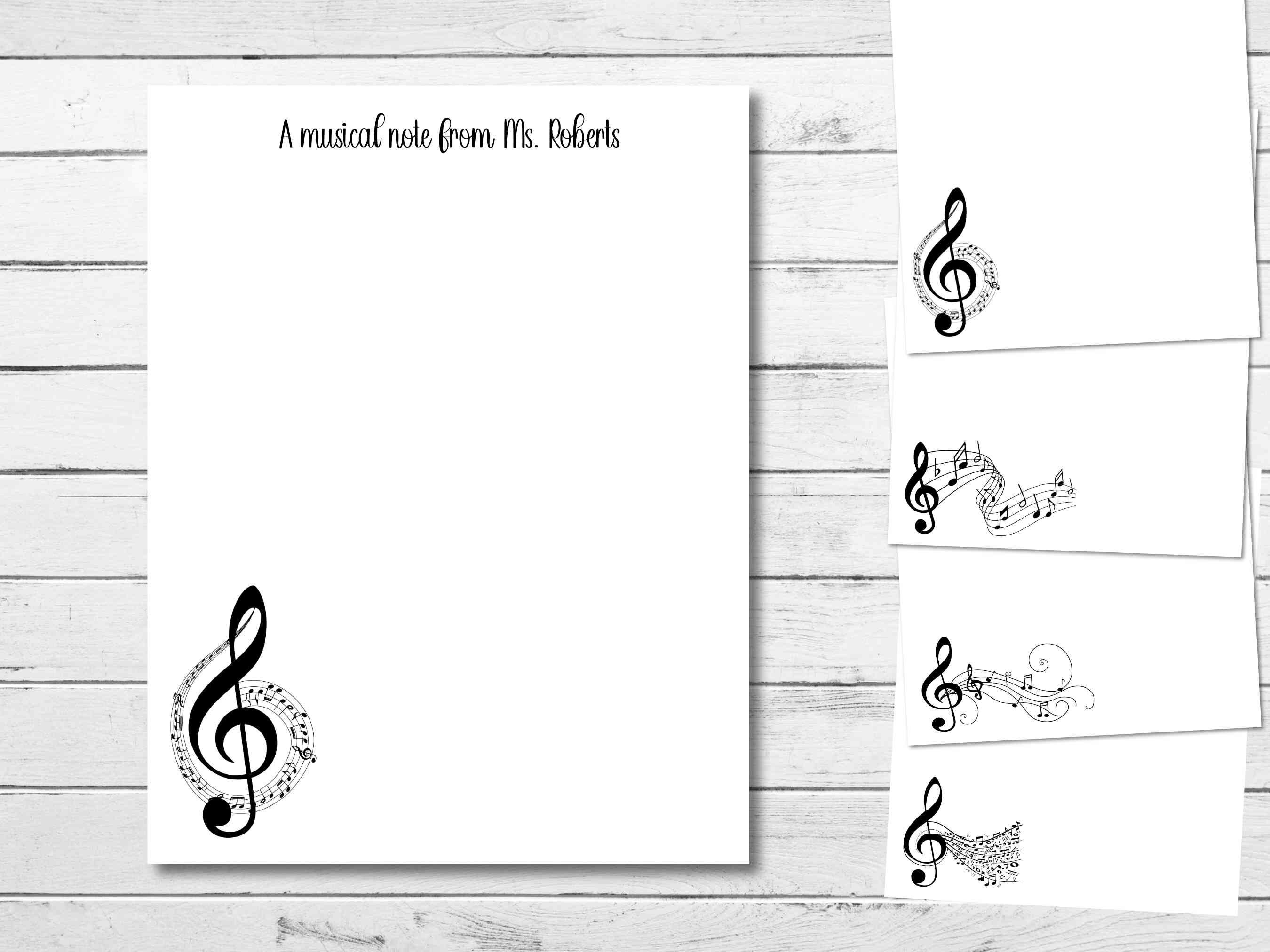 Personalized Music Teacher Notepad, Handmade Custom Choir Notes, 48 ...