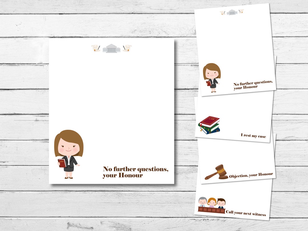 Mini Lawyer Notepad, Cute Justice Note Pad, Court Memo Pad, to Do List ...