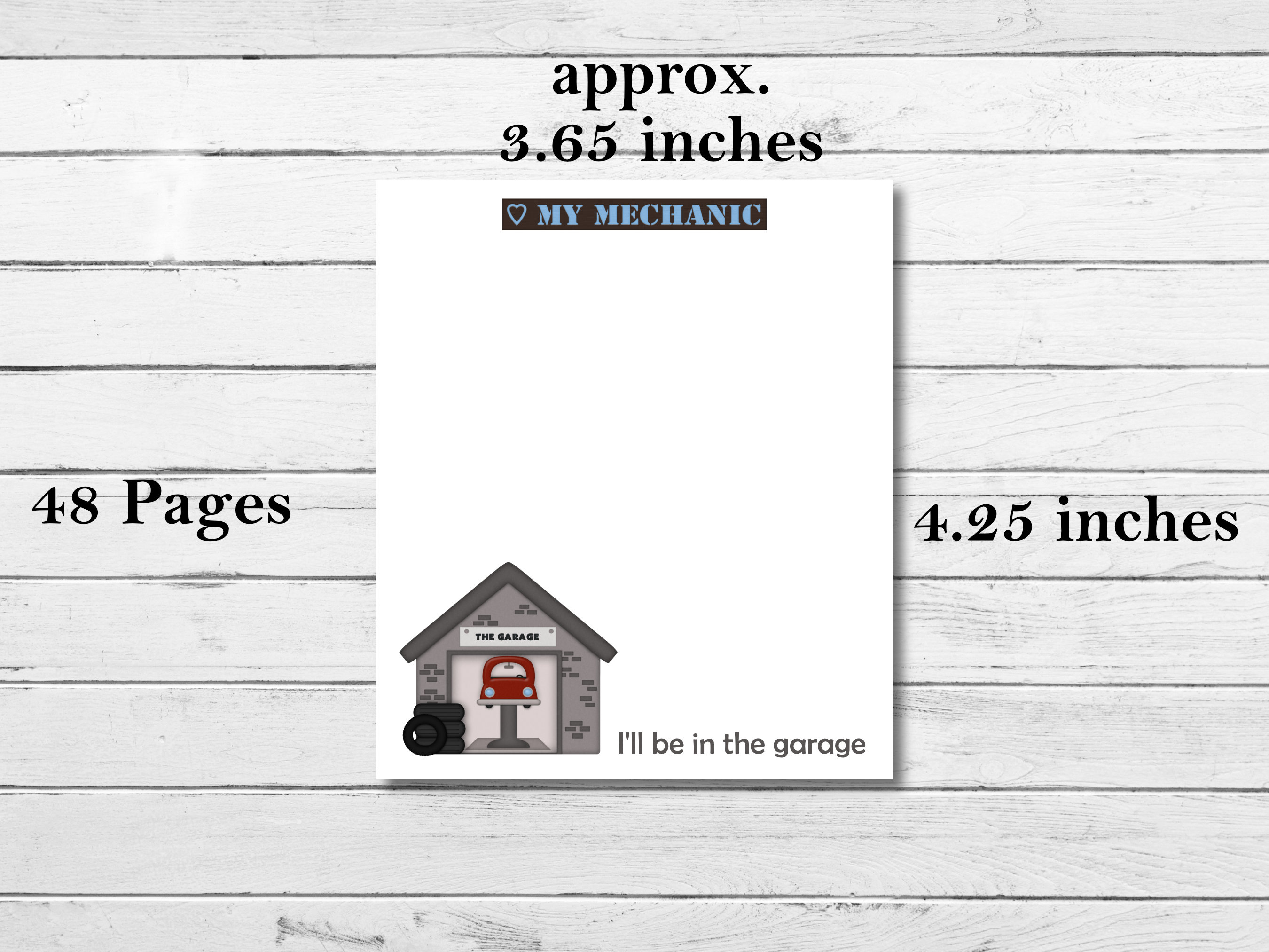 Mini Mechanic Notepad, Cute Auto Repair Note Pad, Service Technician ...