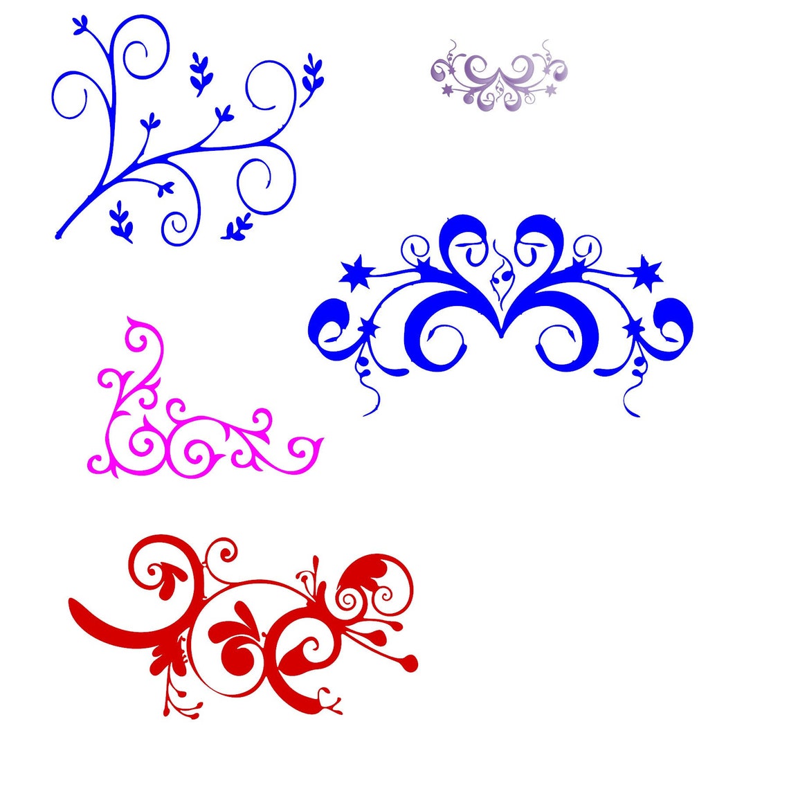 Swirls Download for Silhouette & Cricut Svg/dxf/png Cut Files - Etsy ...