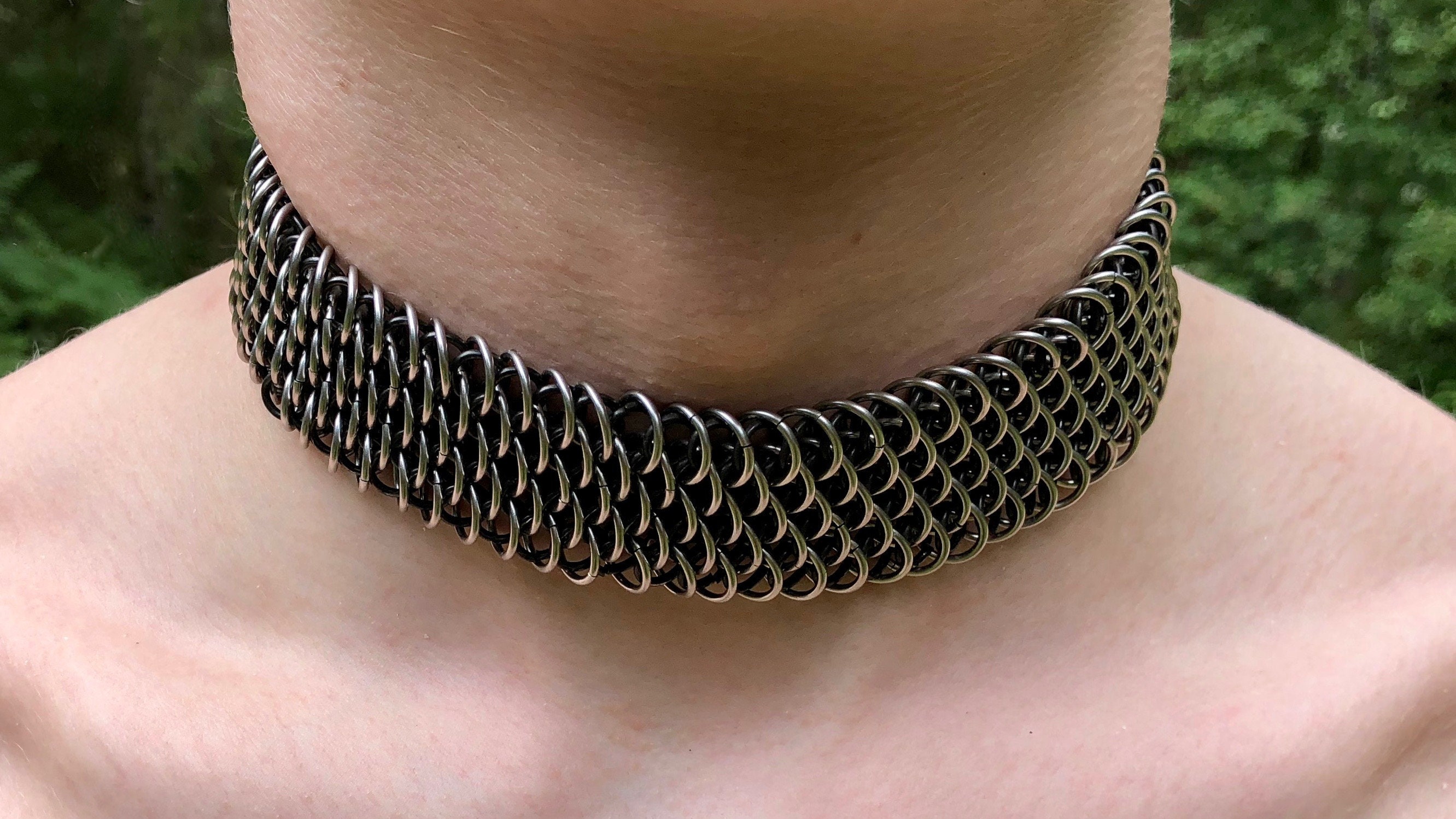 Dragonscale Chainmail Choker/collar - Etsy