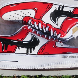 Nike Air Force 1 Custom "r-y-b Cartoon Drip" Design (any Size/ Made to ...