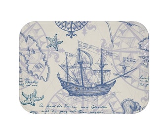 Nautical Bath Mat | Etsy