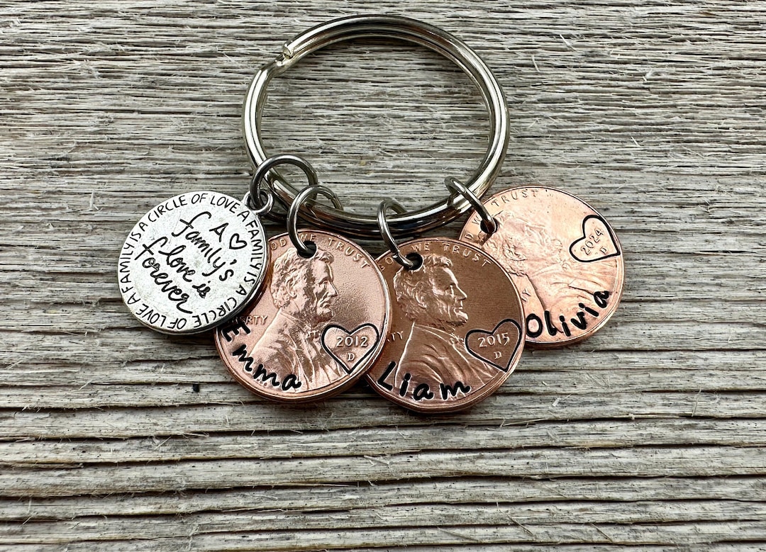 Custom Family Keychain, Personalized Keychain for Family, Keepsake ...